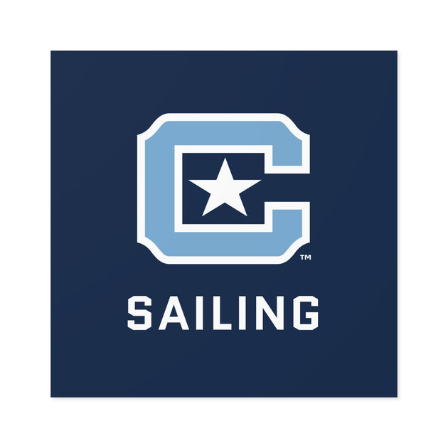 The Citadel, Sports Club, Sailing Square Stickers, Indoor\Outdoor | Big ...
