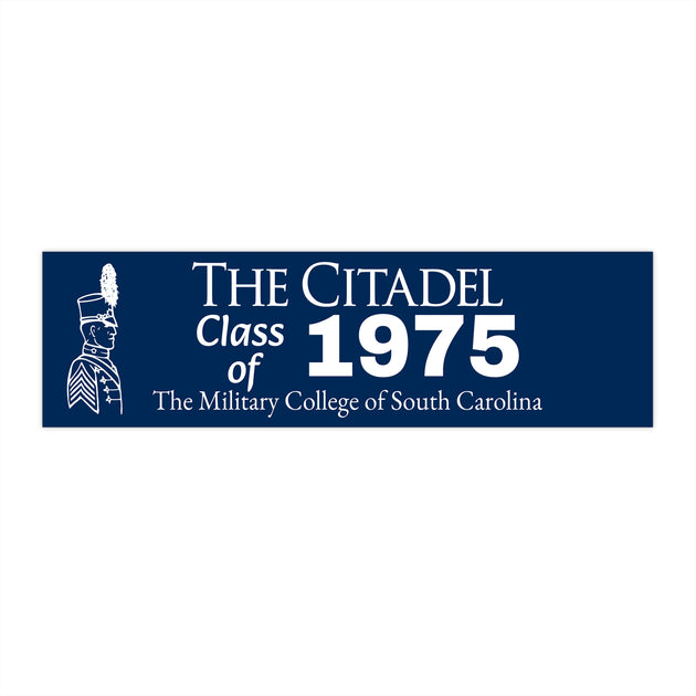 The Citadel Cadet, Customized, Class of 1975 Bumper Sticker | Big Red ...