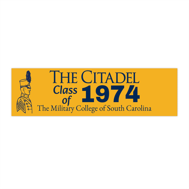 The Citadel, Gold Star, Class of (Your Year) Bumper Sticker | Big Red ...