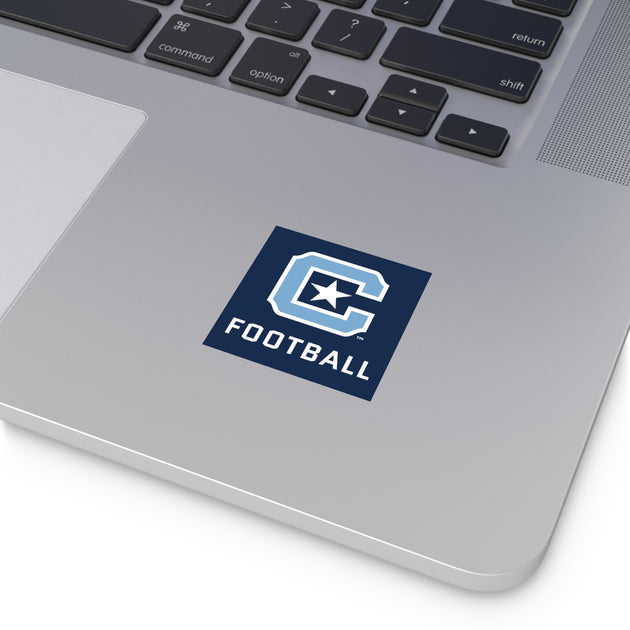 The Citadel Block C Logo, Sports Football, Square Stickers, Indoor\Out ...