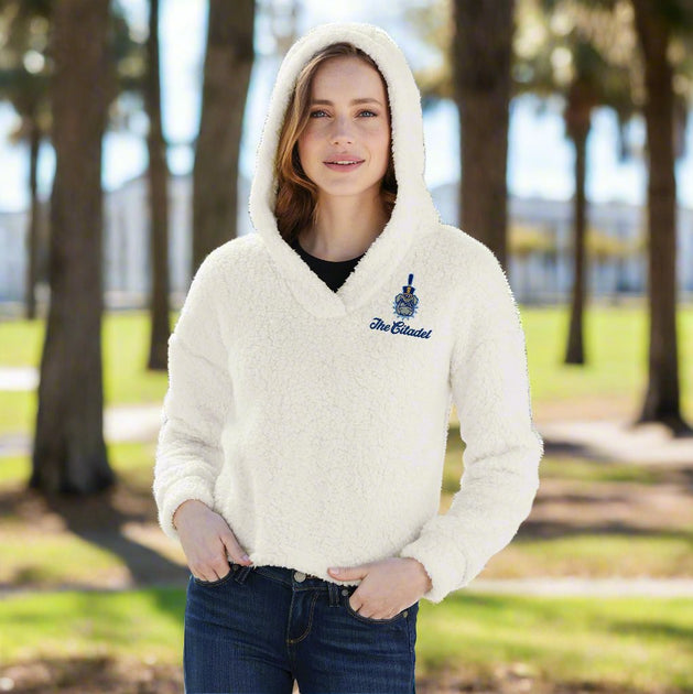 The Citadel, Spike, Ladies Cozy Fleece Embroidered Hoodie | Big Red ...