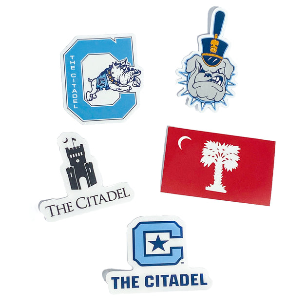 The Citadel Sticker Package - 5 Stickers | Big Red Palmetto Store