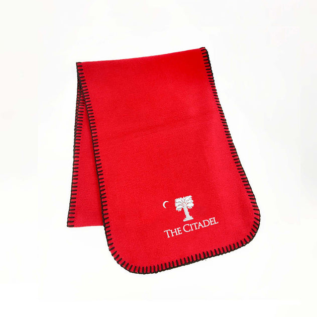 The Citadel, Big Red logo, Embroidered Fleece Scarf | Big Red Palmetto ...